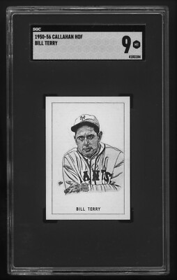 1950 Callahan HOF Bill Terry SGC 9 MINT | eBay