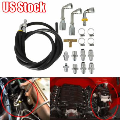 For GM Hydroboost Brake Booster 3 Line High Pressure Hose Kit w/ AN ...