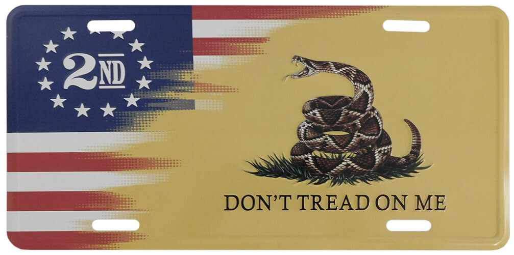 Betsy Ross 2nd Amendment Don't Tread On Me Aluminum 6"x12" License ...