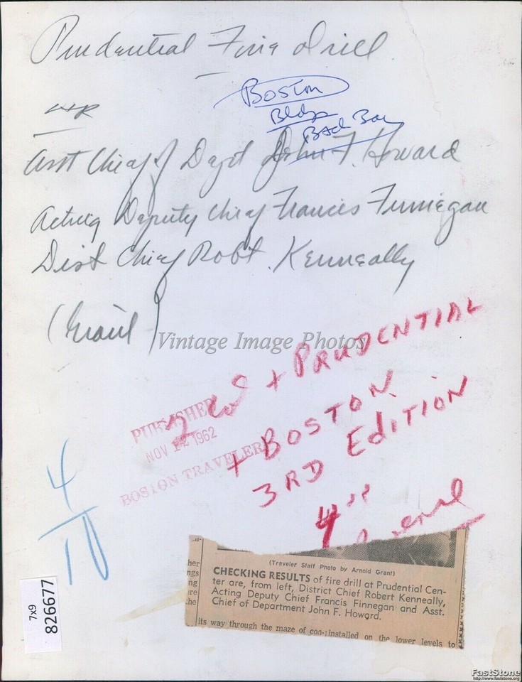 Vint Photoage Prudential Center Fire Drill Chief Robert Kenneally ...