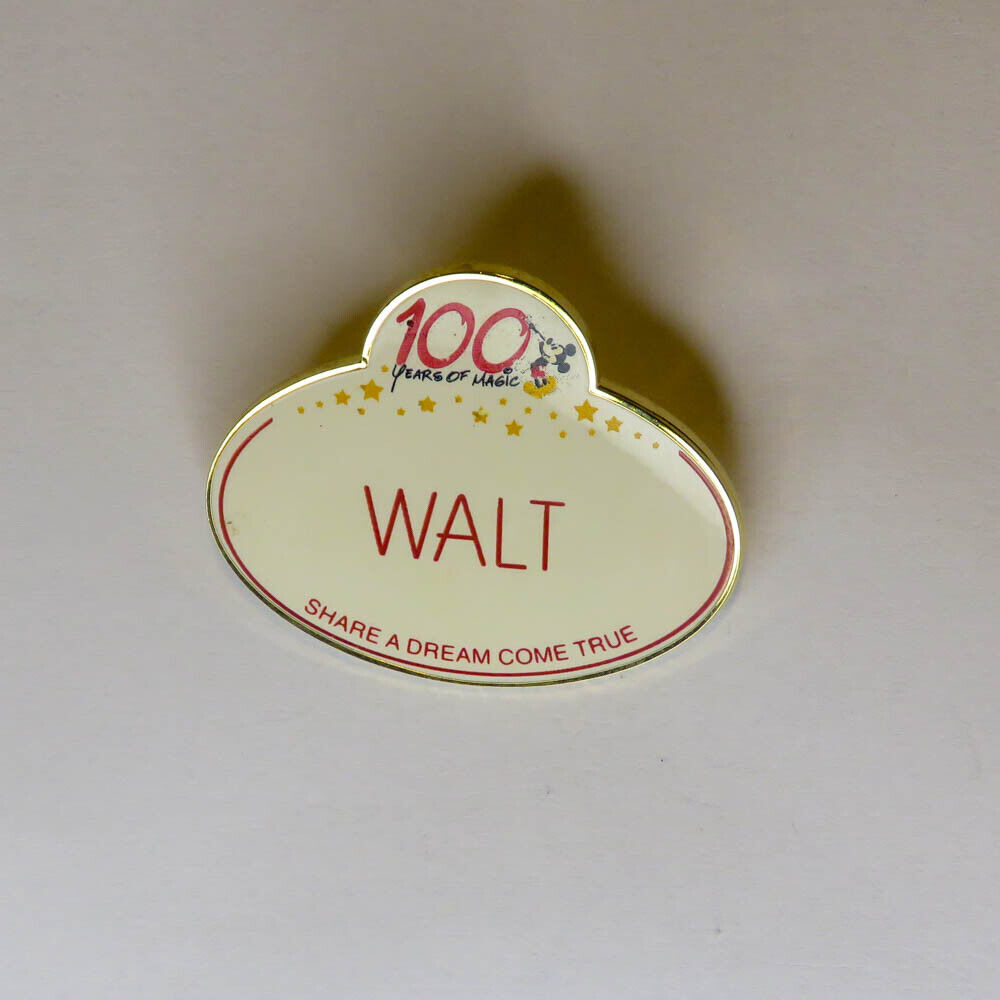 Disney Walt Nametag 100 Years of Magic Cast Pin | eBay