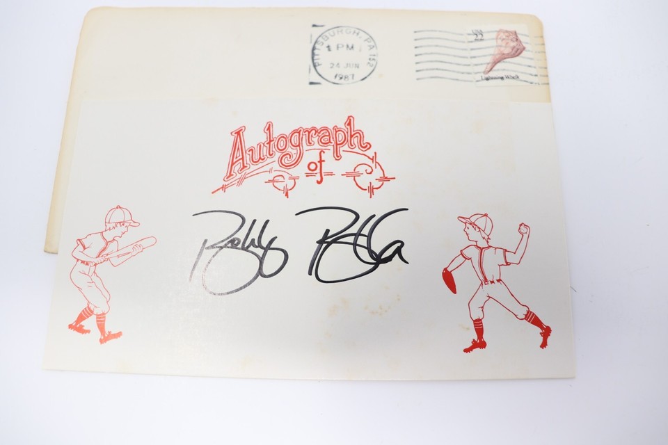 Bobby Bonilla Autographed Hand-Signed Mailed Card 1987 Pittsburgh ...