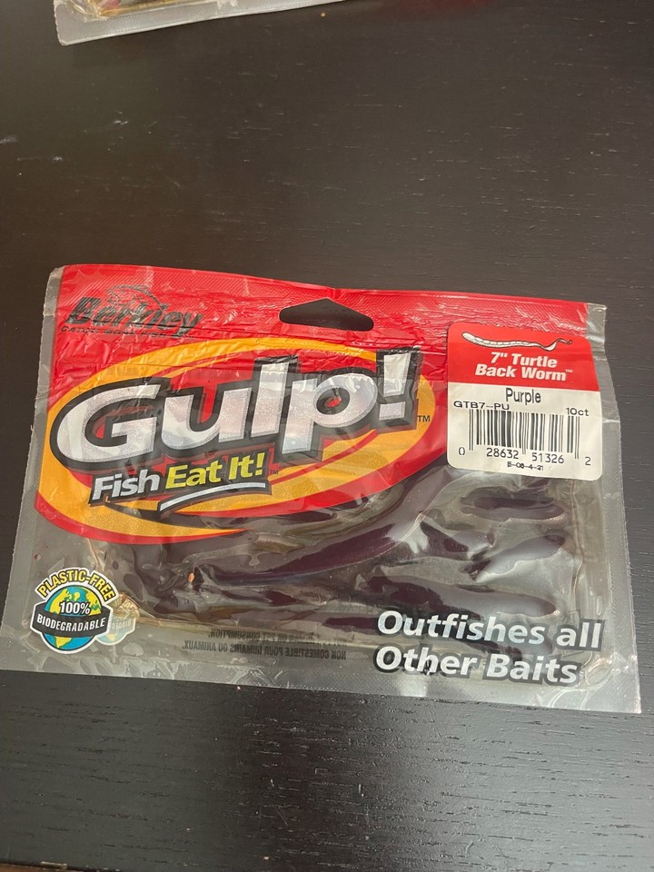 Berkley Gulp! 4-7" Turtle Back Worm 10-12ct Many Colors NIP | eBay