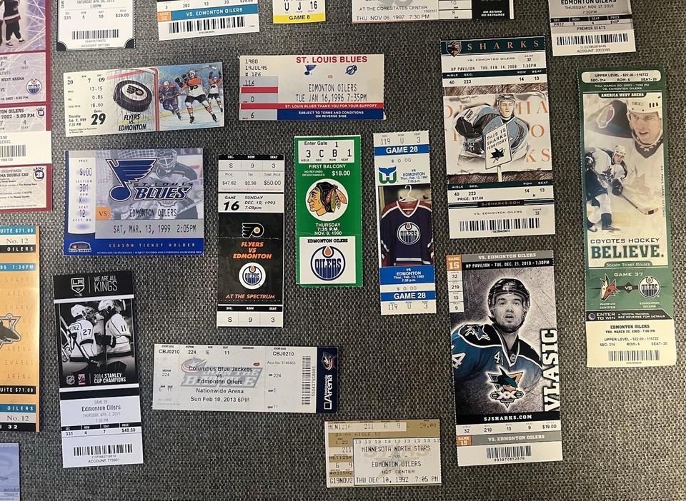 Lot of 25 Edmonton Oilers Tickets (Fulls & Stubs) | eBay