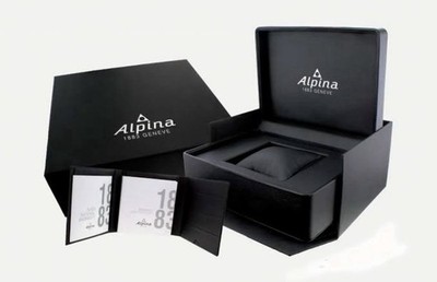 Alpina Watch Box Presentation Black Cardboard Case Display Empty With ...