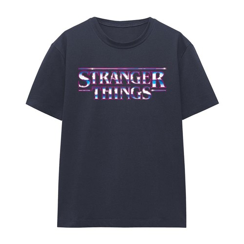 Stranger Things - T-shirt motif/style Logo chromé - Femme (TV20563) | eBay