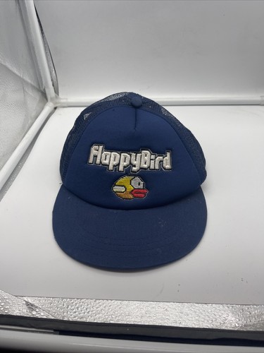 Youth Flappy Bird SnapBack Trucker Hat Cap Navy Blue Fast Free Shipping ...