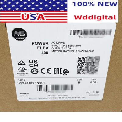 Brand New Allen-Bradley 22C-D017N103 PowerFlex 400 AC Drive 10 HP ...