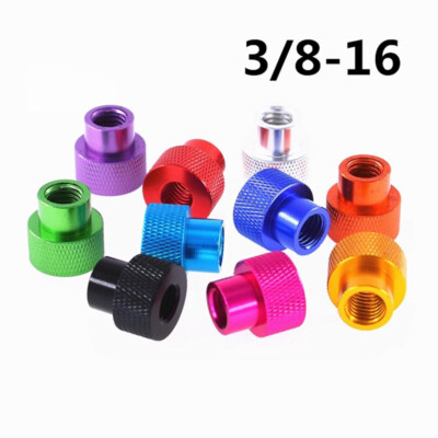 UNC 3/8-16 Knurled Thumb Nut Colorful Aluminum Alloy Through Hole Steps ...
