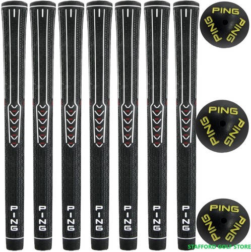Ping ID-8 Rubber Golf Grips Oversize +1/32" Core .600" Ribbed Black Set ...