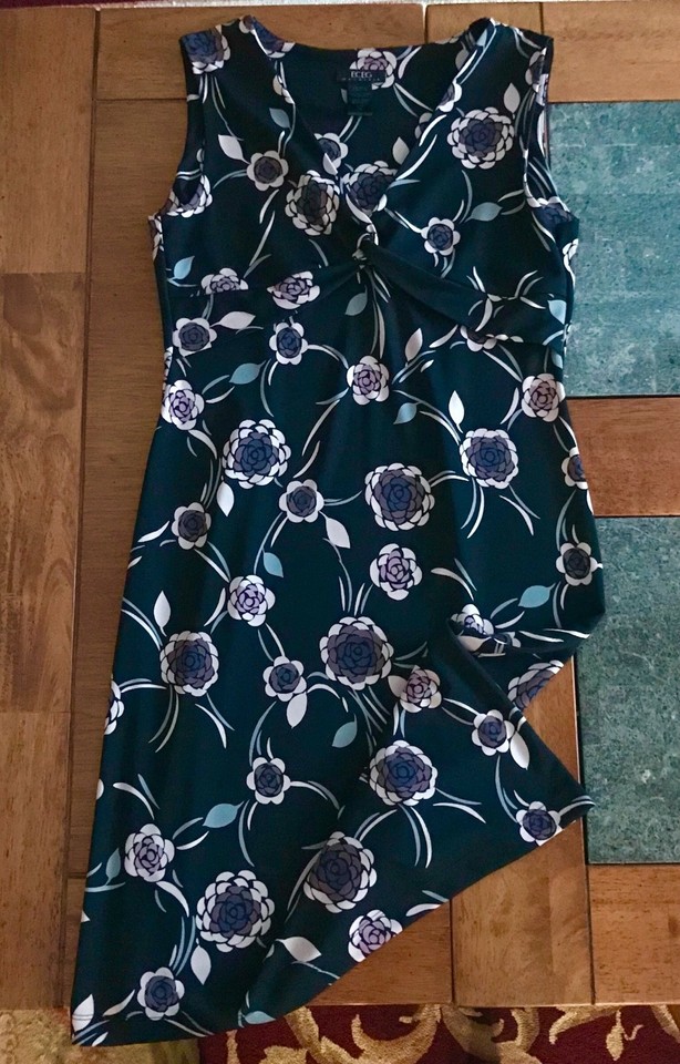 BCBG MaxAzria Black Floral Print Sleeveless DRESS Size Medium | eBay ...