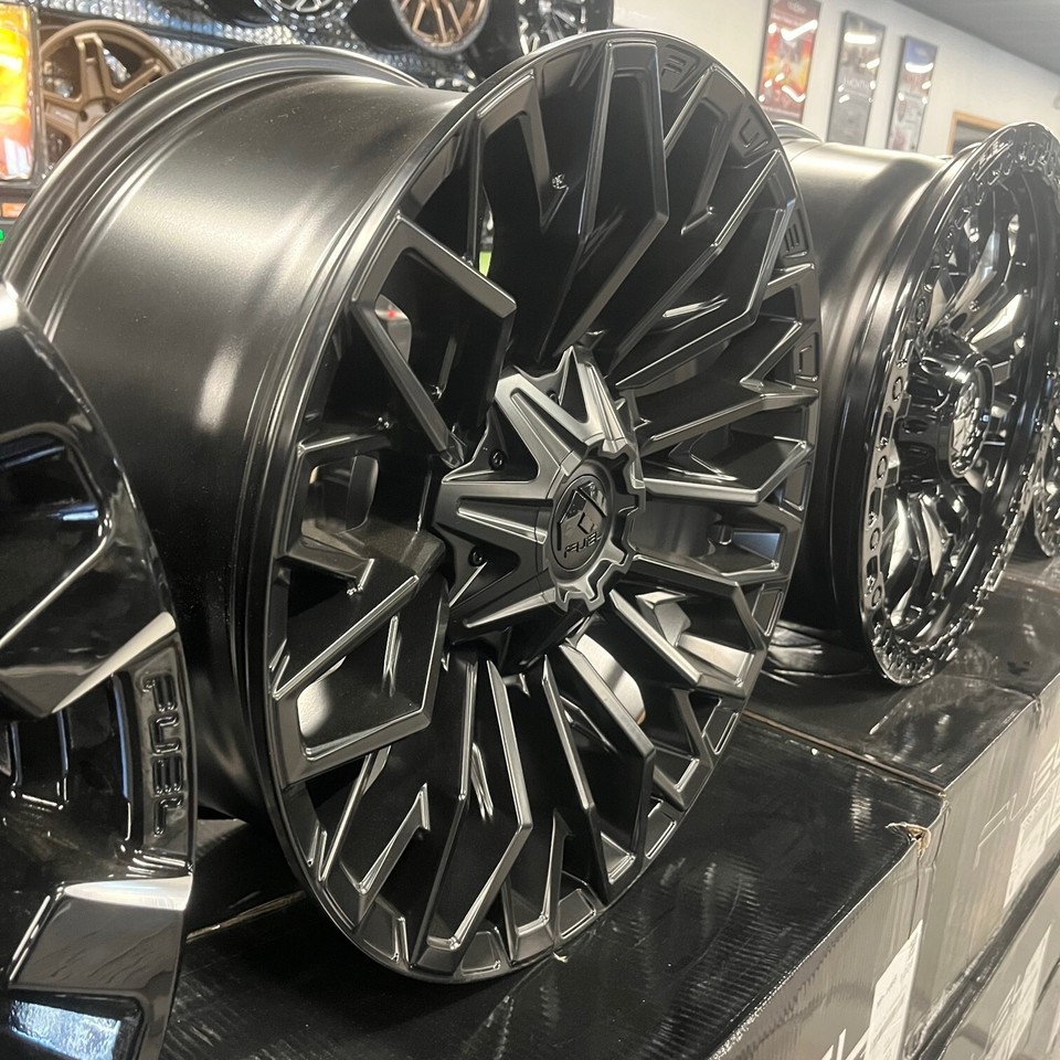 4 Fuel Offroad Strike FC865 22" Black Wheels Rims 6x5.5 22x10 Chevy GMC ...