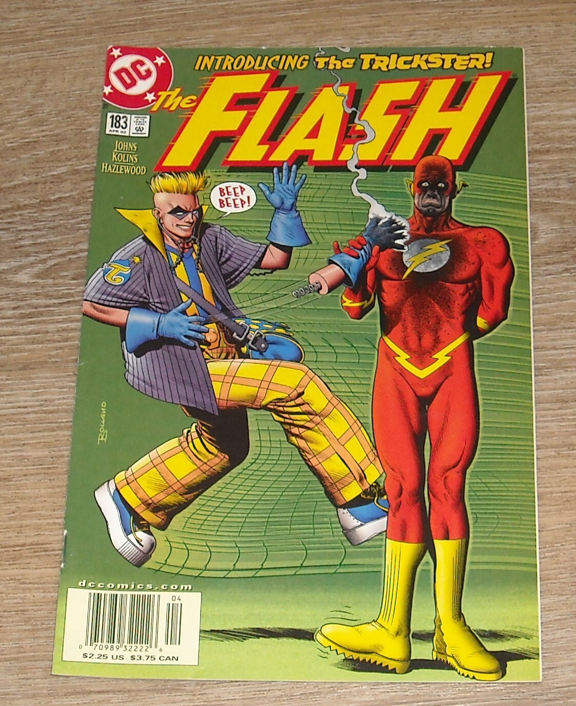 The FLASH # 183 DC COMICS April 2002 NEWSSTAND VARIANT NEW TRICKSTER ...