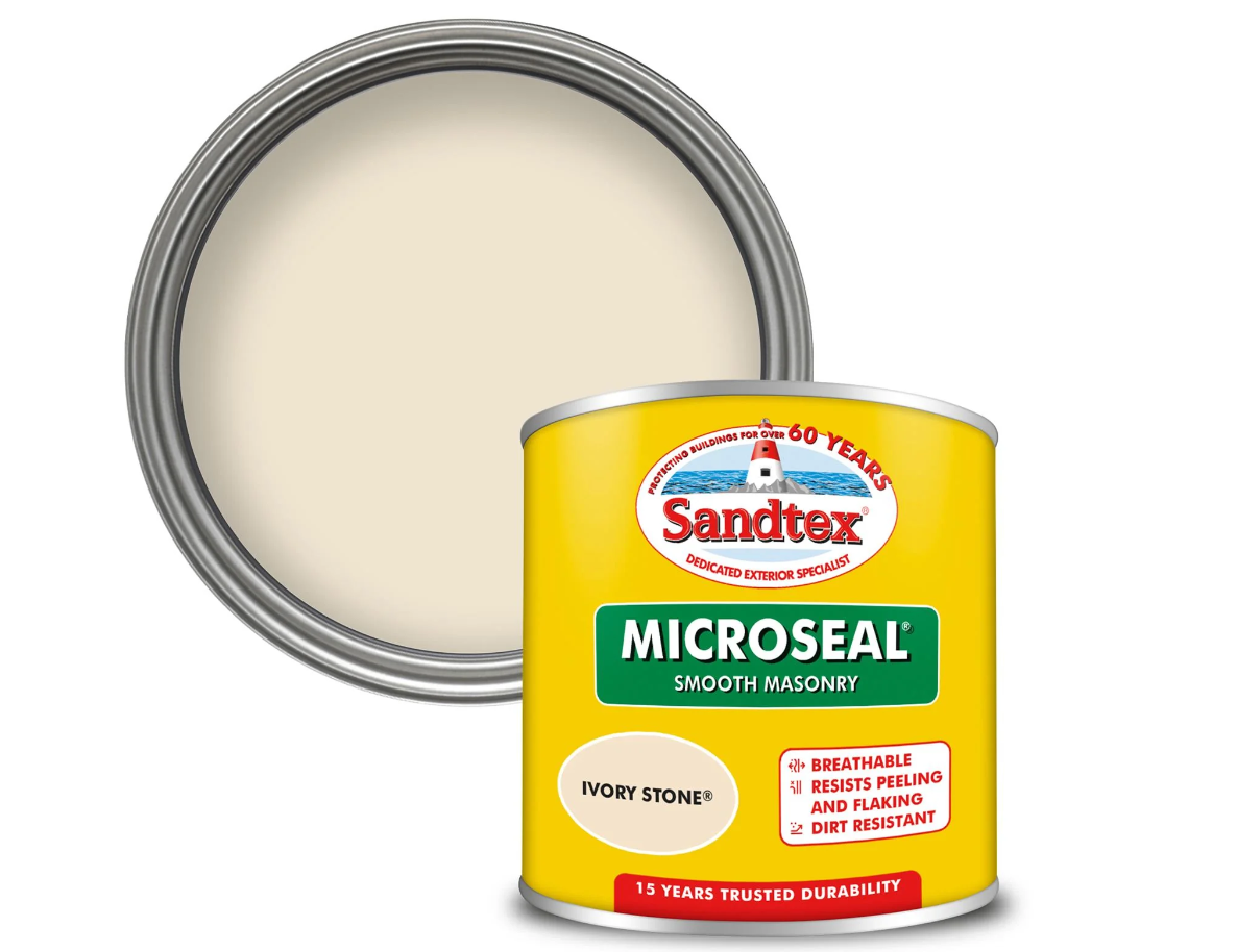 SANDTEX MICROSEAL SMOOTH MASONRY IVORY STONE 150ML | eBay UK