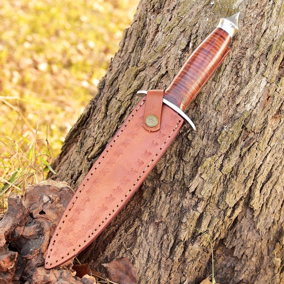 Vintage WW2 Double-Edged V42 US Military Stacked Leather Stiletto ...