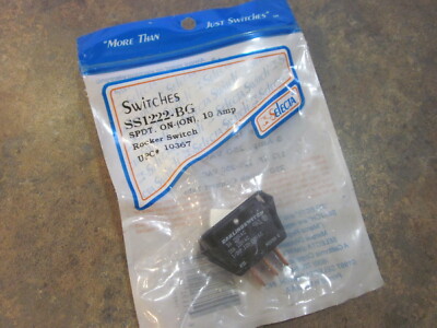 Selecta Switch SS1222-BG Rocker Switch, SPDT, ON-(ON), 10 Amp 12 #10367 ...