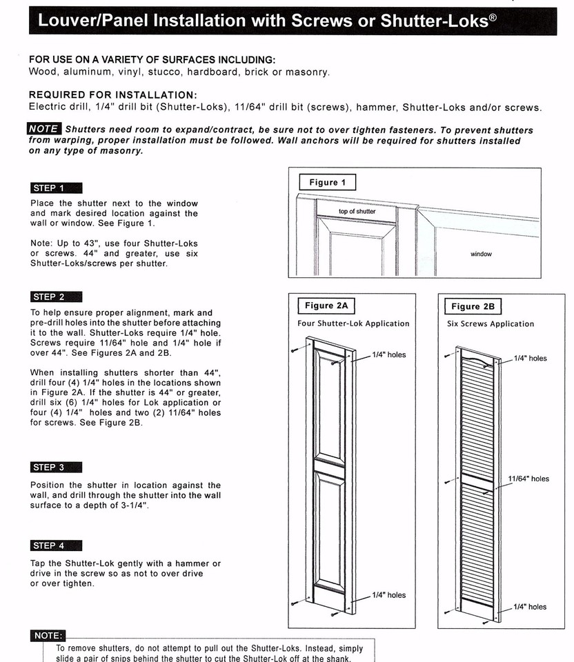 Vinyl Shutter Lok Fasteners Federal Brown [Qty of 12] 3" Length ...