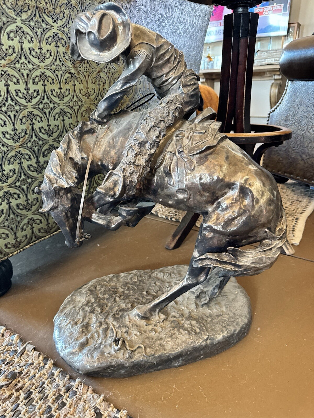 The Rattlesnake by Frederic Remington ~ Solid Silver Statue Sculpture ...