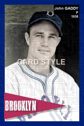 John Gaddy - 1938 Brooklyn Dodgers - choose a size - colorized print | eBay