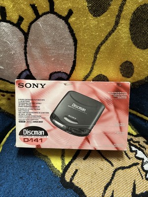 Vintage Sony Discman w/ Mega Bass D-141 w/ Power Adaptor, Original Box ...