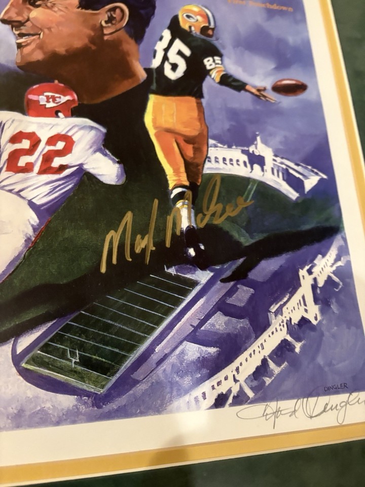 MAX MCGEE PACKERS SUPER BOWL 1 HERO AUTOGRAPHED FRAMED 12X16 LIMITED ...