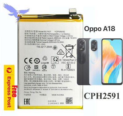 Replace Battery for OPPO A18 CPH2591 BLPA21 Free Express Shipping | eBay