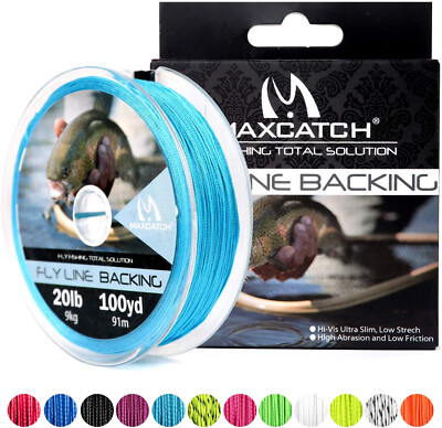 Maxcatch Braided Fly Line Backing for Fly Fishing 20/30LB 50yds-300yds ...