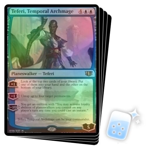 FOIL TEFERI, TEMPORAL ARCHMAGE(OVERSIZED) X4 Commander 2014 Magic MT ...