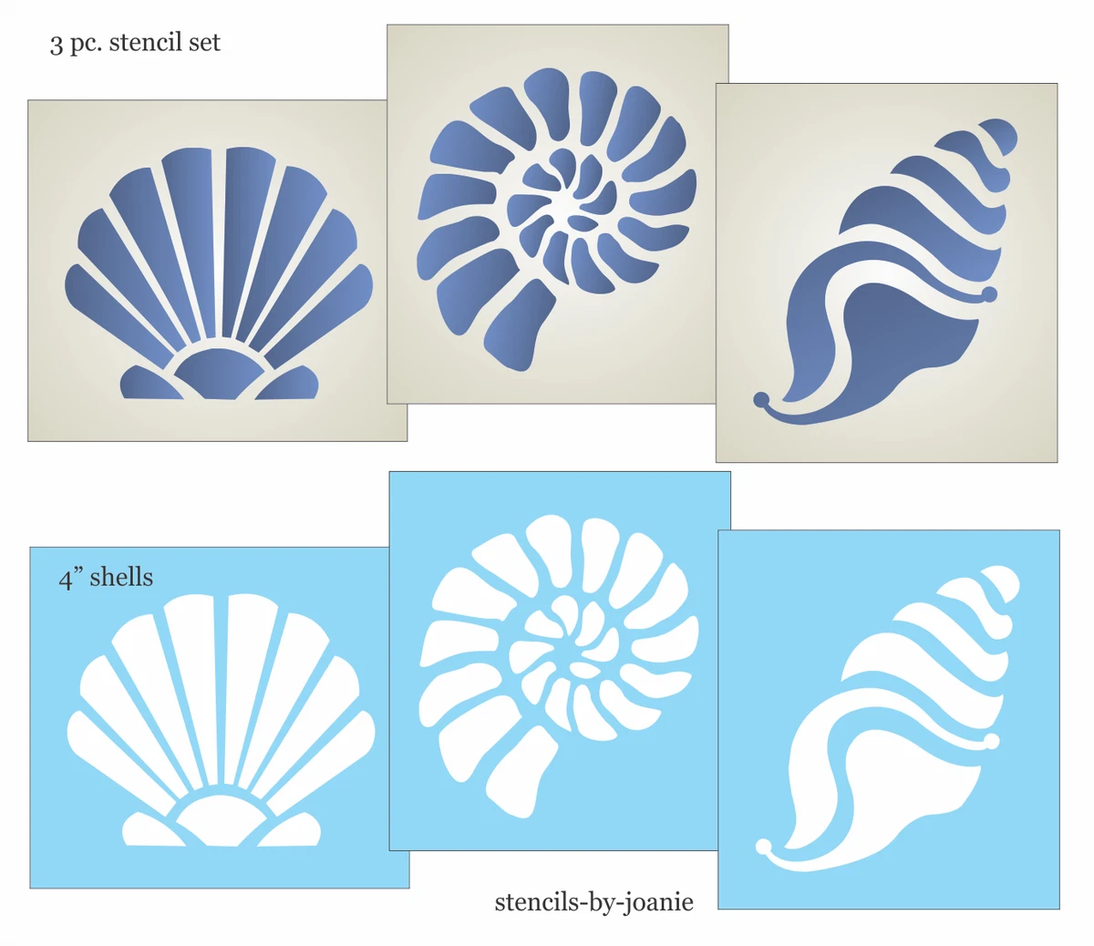 Seashell Border Stencil