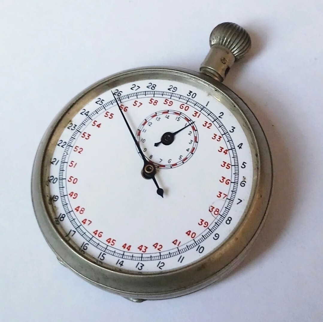 WW2 ARMY BOMB TIMER, STOPWATCH POCKET WATCH BRITISH MILITARY RAF BROAD ...