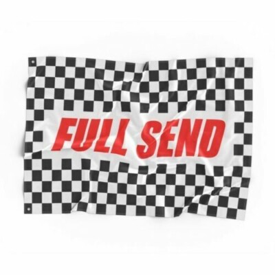 Full Send (3x5 ft) Flag College Fraternity Man Cave Nelk Boys Checkers ...