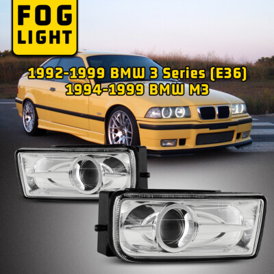 Fog Lights for 92-99 BMW E36/M3 3 Series Euro Projector Clear Lamps ...
