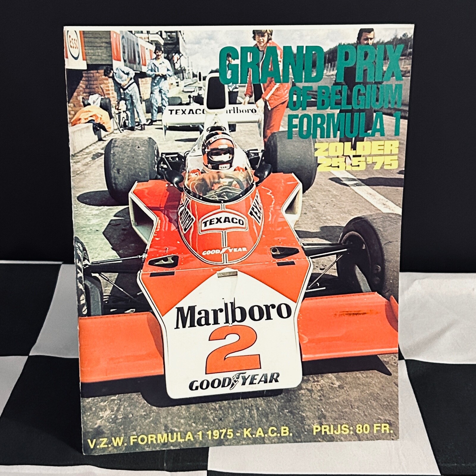 1975 BELGIAN GP ZOLDER F1 RACE PROGRAMME PROGRAM NIKI LAUDA JODY ...