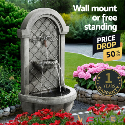 Wall Mount Water Feature 80CM Solar Fountain Freestanding Panel Solar ...