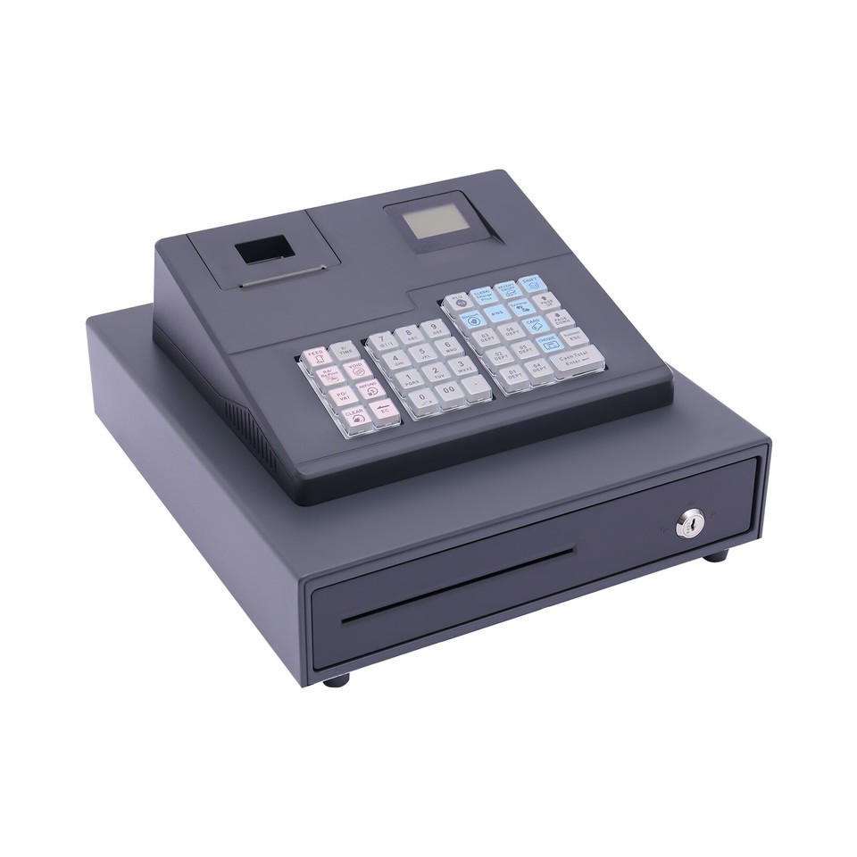 Thermal Printing Electronic Cash Register Black with Cash Drawer RS232 ...