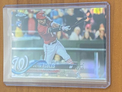 ⚾ 2018 Topps Chrome Baseball Base Card Rookie Refractor #175 Victor ...