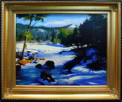 William Martin Original Oil Paintings on canvas framed Hand Signed snow ...