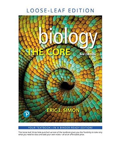 Biology the Core by Eric J. Simon 9780135271650| eBay
