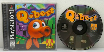 Q*BERT (Sony PlayStation PS1 1999) Atari CIB Complete Blsck Label Qbert ...
