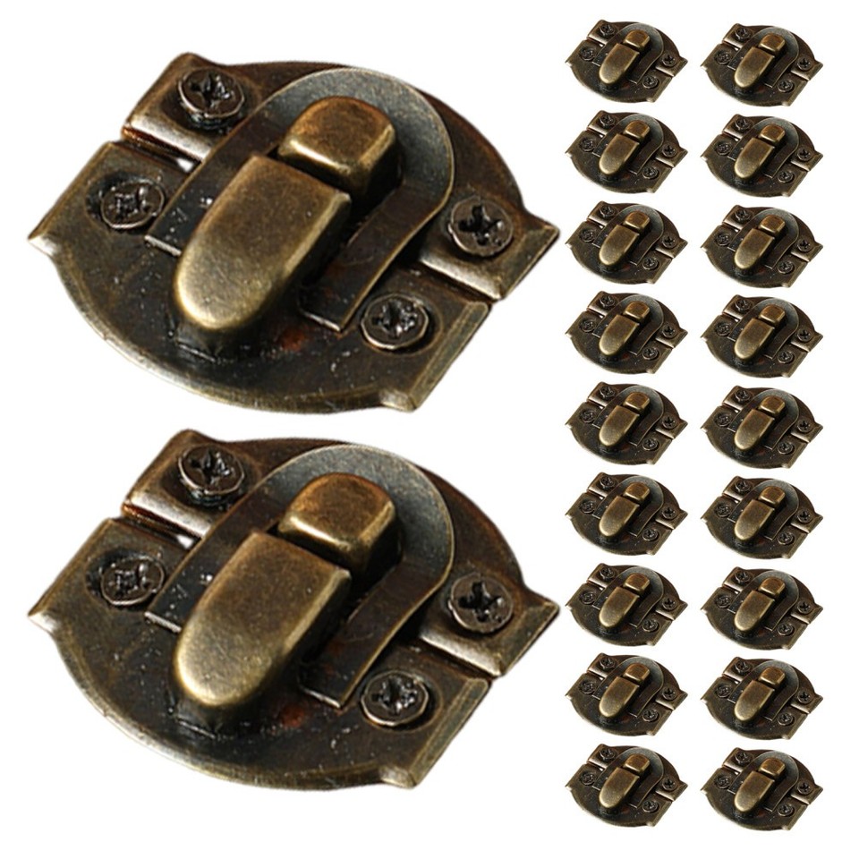 24 Pcs Antique Iron Box Lock Clasp Buckle Hasp Latch for Decorative ...