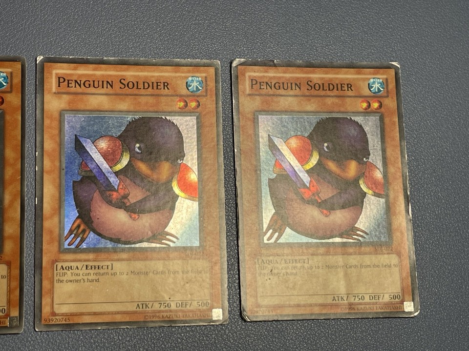 Yu-Gi-Oh! 3x Penguin Soldier SDJ-022 Super Rare Starter Deck Joey 2002 ...