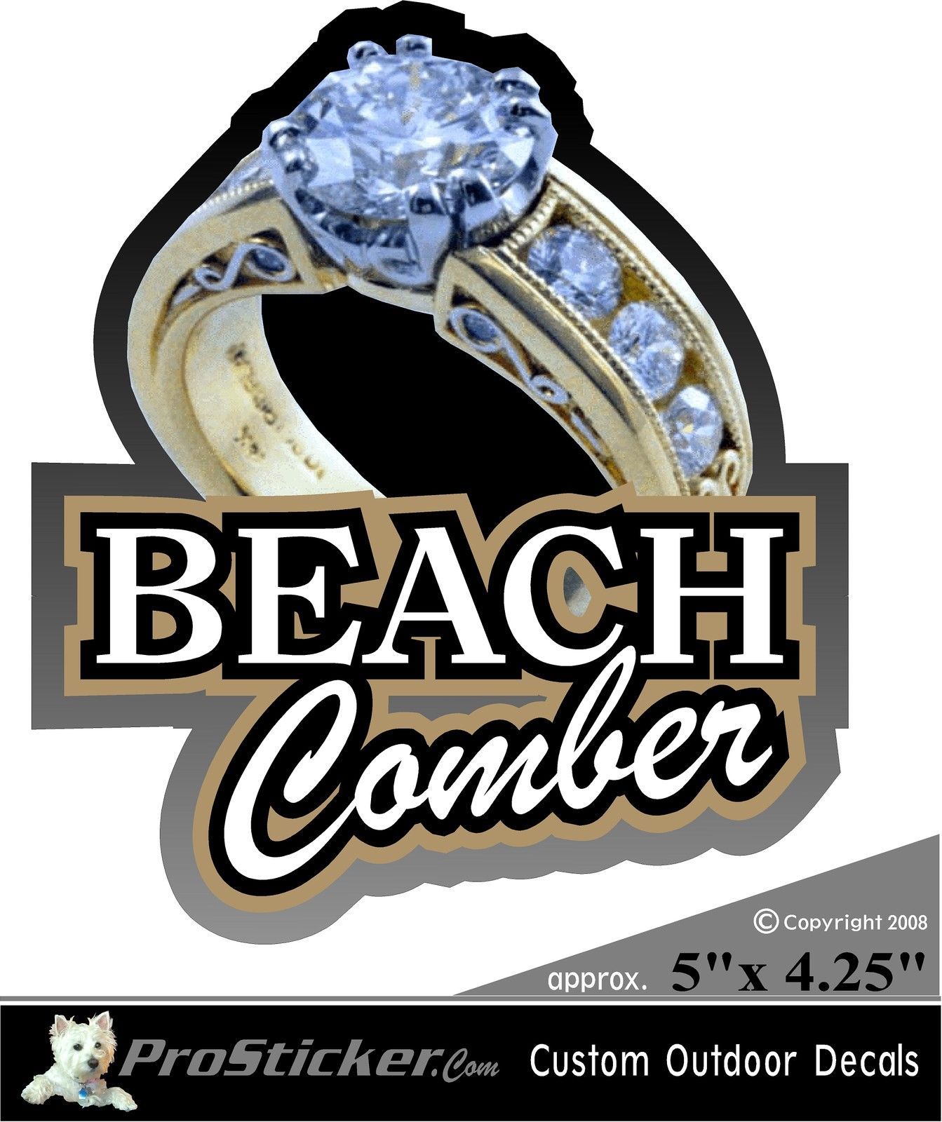 ProSticker 501 (One) 4.5" Beachcomber Decal Sticker Metal Detecting | eBay