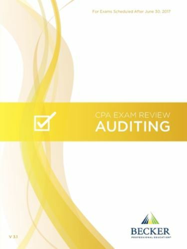 Becker Professional Education CPA Exam Review - Auditing V3. 1 Student ...
