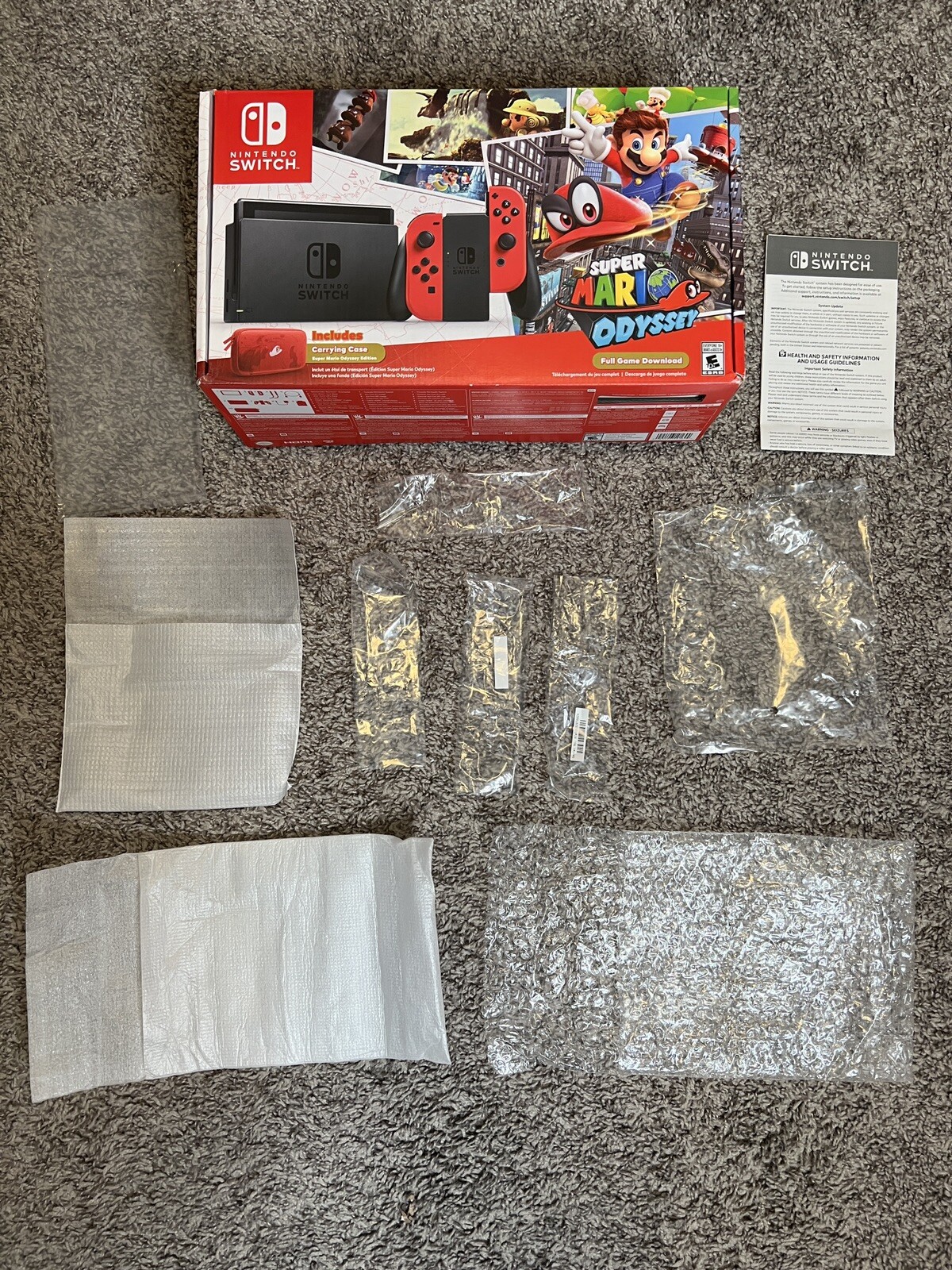 Nintendo Switch Super Mario Odyssey Console EMPTY BOX ONLY Retail NO ...
