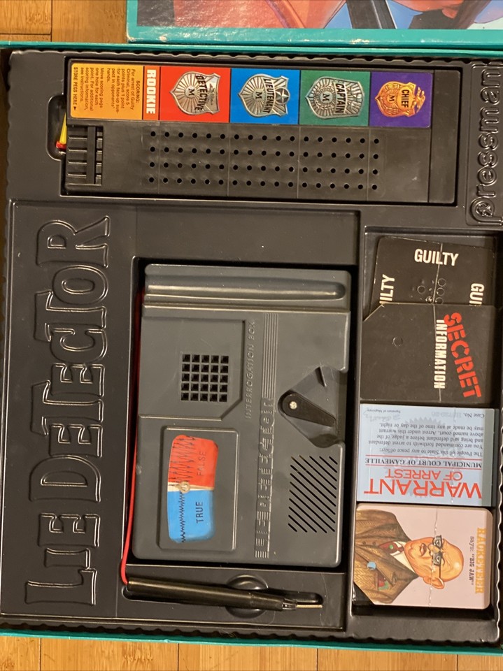 ORIGINAL LIE DETECTOR Board Game EXC! Rare Pressman 1987, COMPLETE AND ...