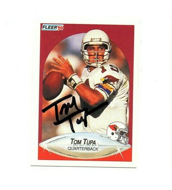 Tom Tupa signed autograph 1990 Fleer football card Arizona Cardinals ...
