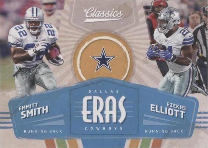 2018 Panini Classics - Eras Emmitt Smith, Ezekiel Elliott #1 for sale ...