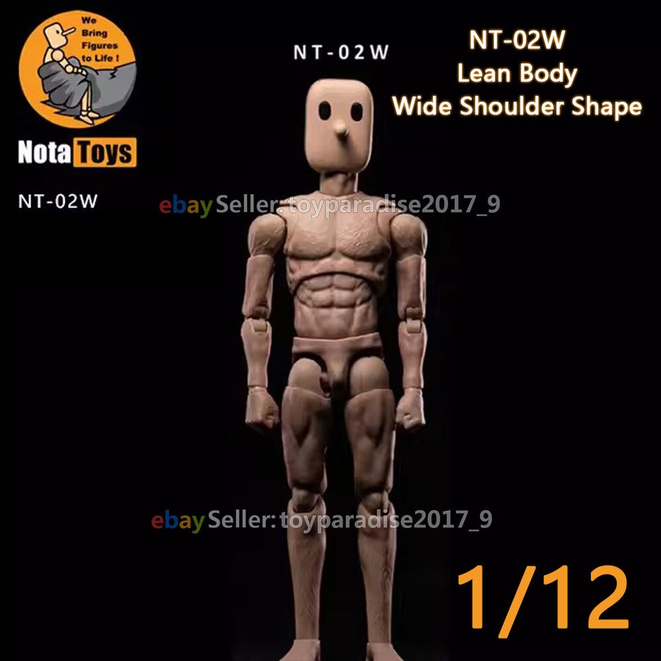 NT-02: Nota Studio Notaman 1/12 Scale Male Base Body Action Figure ...