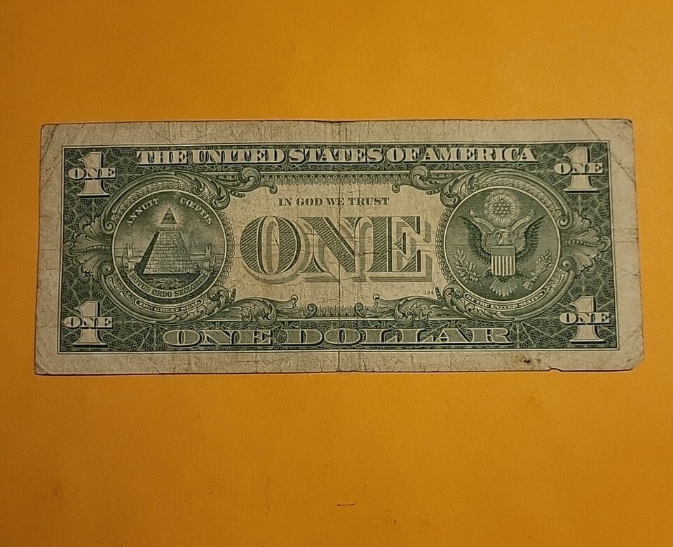 One 1957 Blue Seal $1 Dollar Silver Certificate, VG/VF, Old US One ...