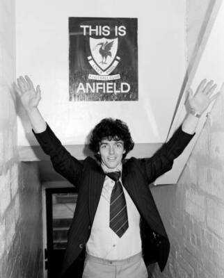 Footballer Frank Mcgarvey Poses In Front Of The Anfield Sign 1979 OLD ...